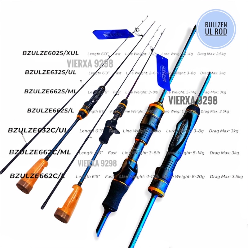 Bullzen Zantetsu Elite UL fishing rod | Shopee Malaysia