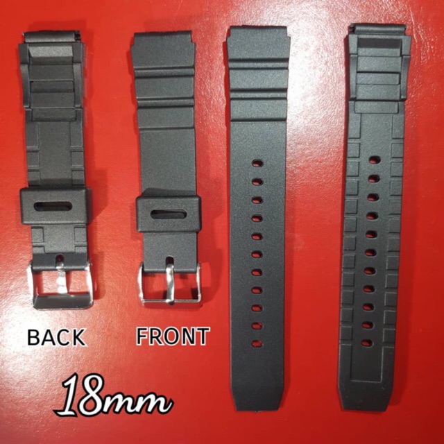 16mm 18mm 20mm 22mm 24mm Getah Tali Jam Tangan 运动款橡胶手表带 Silicone Rubber ...