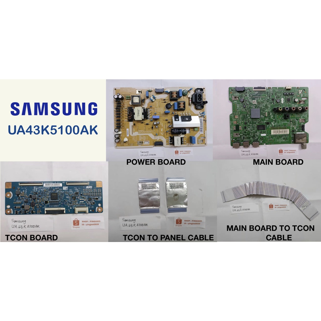 SAMSUNG LED TV UA43K5100AK 43K5100AK Power Board BN44-00867A Main Board ...