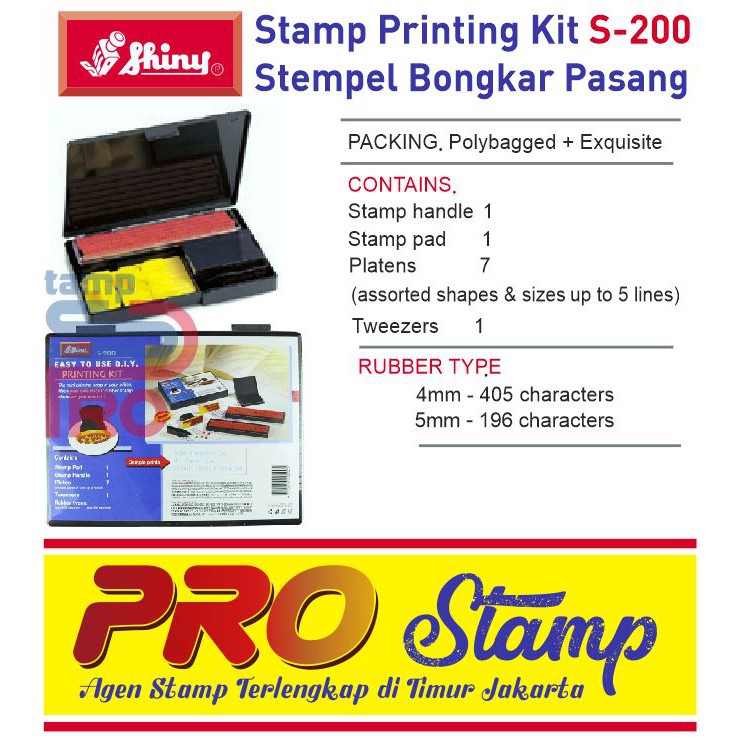 Shiny Printing Kit Stamp S-200 (Set) / Disassembly Stamp | Shopee Malaysia