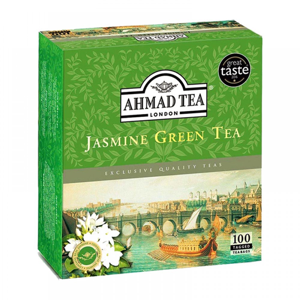 Ahmad Tea Jasmine Green Tea 100 Tea Bags (Teh Hijau Uncang) | Shopee ...