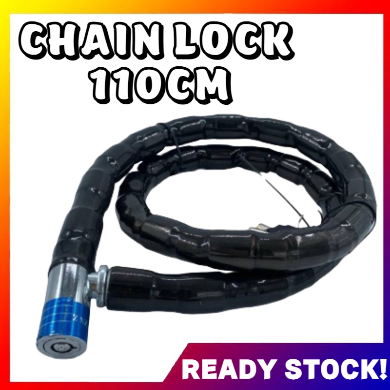 💢SALE RAYA💢 CHAIN LOCK MOTOR SAFETY RANTAI KUNCI MOTORCYCLE BICYCLE ...