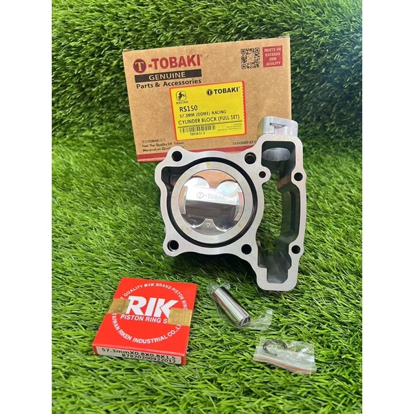 TOBAKI RACING BLOCK HONDA RS150R 57.3mm PISTON DOME ORIGINAL TOBAKI ...