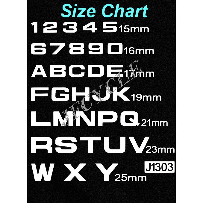 Nombor Plte Motor / Sicker Nombor Motor / Sticker Plate Depan (J1303 ...