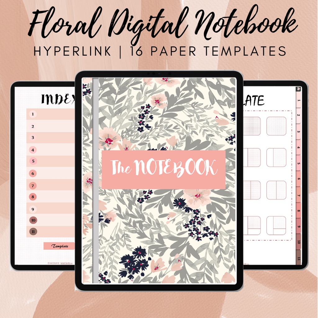 Digital Planner Notebook with 11 Tab Hyperlinked for Goodnotes ...