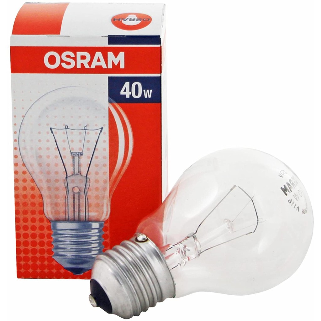 2pcs / 4pcs x Osram Classic A 25W / 40W 240V E27 Screw Cap Type Clear ...