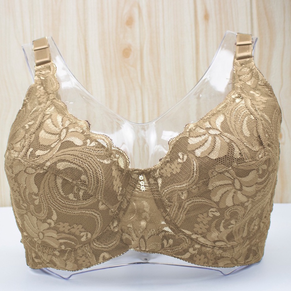 Full Cup Plus Size C/D Wired Bra #36~#46 Skin-friendly Soft Cotton Thin ...