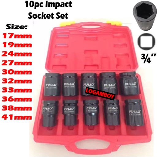 DEEP IMPACT SOCKET LONG SOCKET PANJANG HITAM 1/2'' DR 6POINT 8-32MM ...