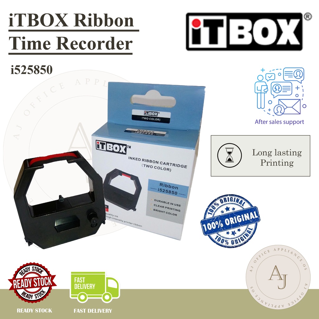 iTBOX i525850 Time Recorder Ribbon Cartridges Punch Card Ribbon Time ...