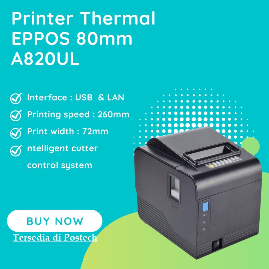 Thermal Cashier Printer Receipt/ Queue USB LAN Autocutter 80mm EPPOS ...