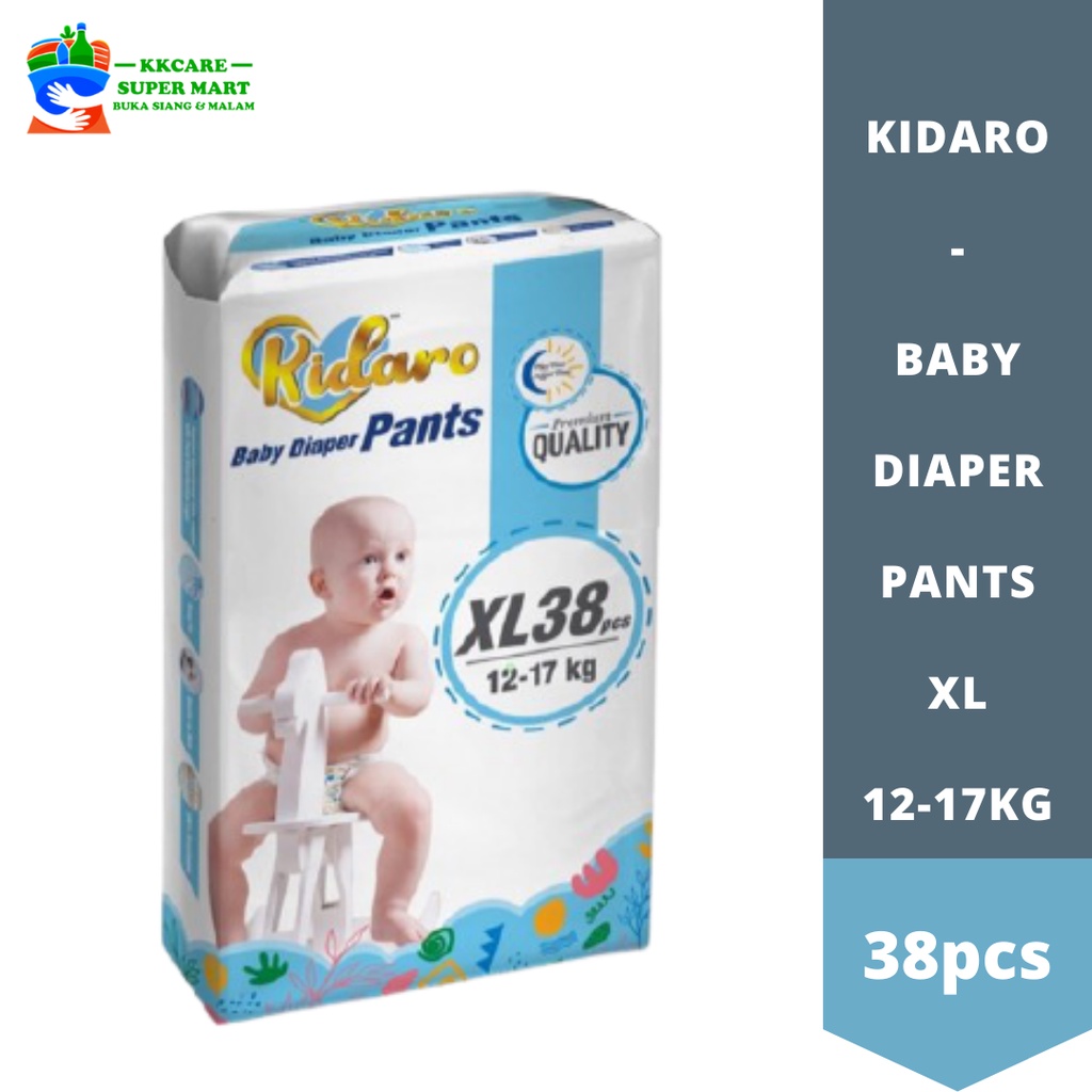 Kidaro - Baby Diaper Pants / XL For 12-17kg - 38pcs | Shopee Malaysia