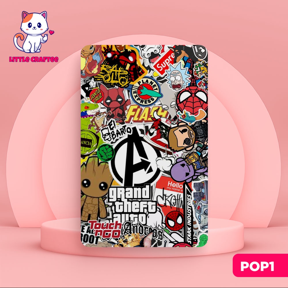 Pop Art [Series 1] - TnG Card Sticker Cover (Waterproof, High Quality ...