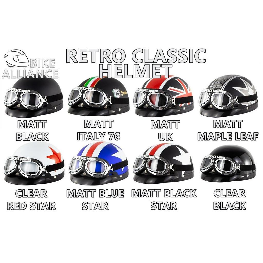 READY STOCK HARLEY RETRO STYLE HALF HELMET OLD SKOOL HALF FACE ...