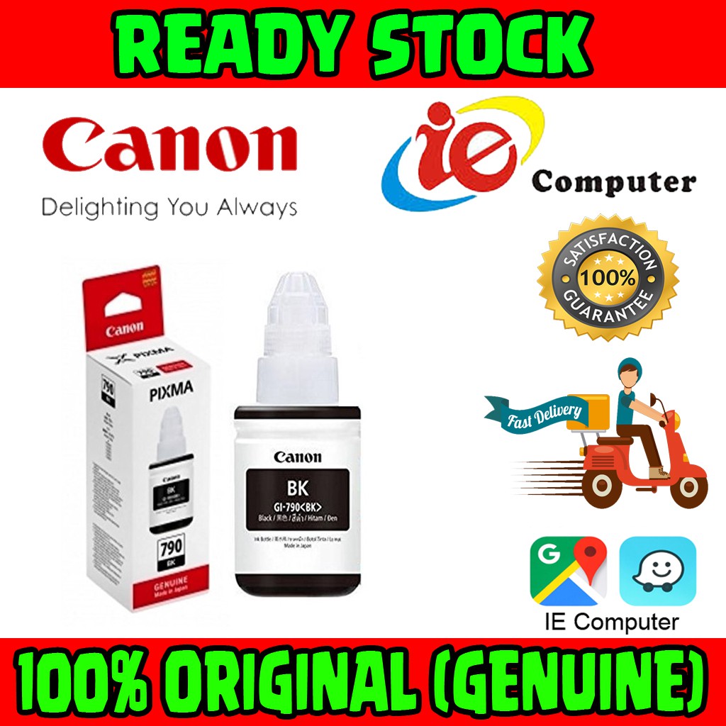 Canon GI-790 Black Ink Cartridge @ 135ml (Original) for G1000/G1010 ...