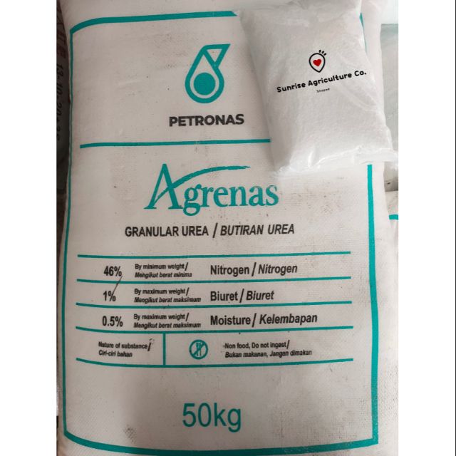 1kg Baja Urea Nitrogen Fertilizer 46% N / Ammonium Carbamide | Shopee ...