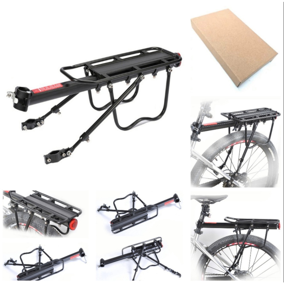 Adjustable Bicycle Rear Carrier / Cycling Back Rack Mountain Bike Rear ...