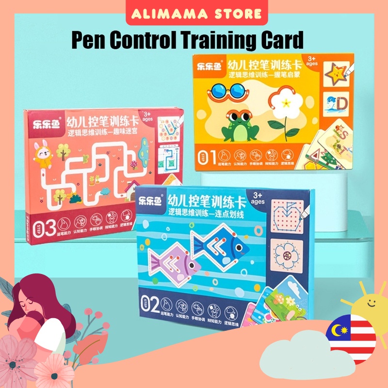 Children Kids Pen Control Training Line Tracing Set Erasable Early ...