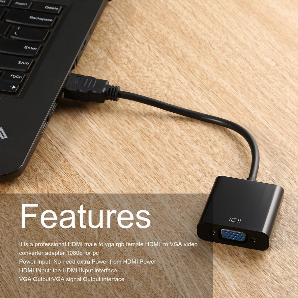 HDMI to VGA Adapter 1080P Male To Famale Converter Adapter 1080P ...
