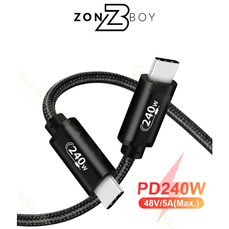 ZONBOY Charging Cable 240W USB Type C 3.1 Supercharge Fast Charge 48V ...