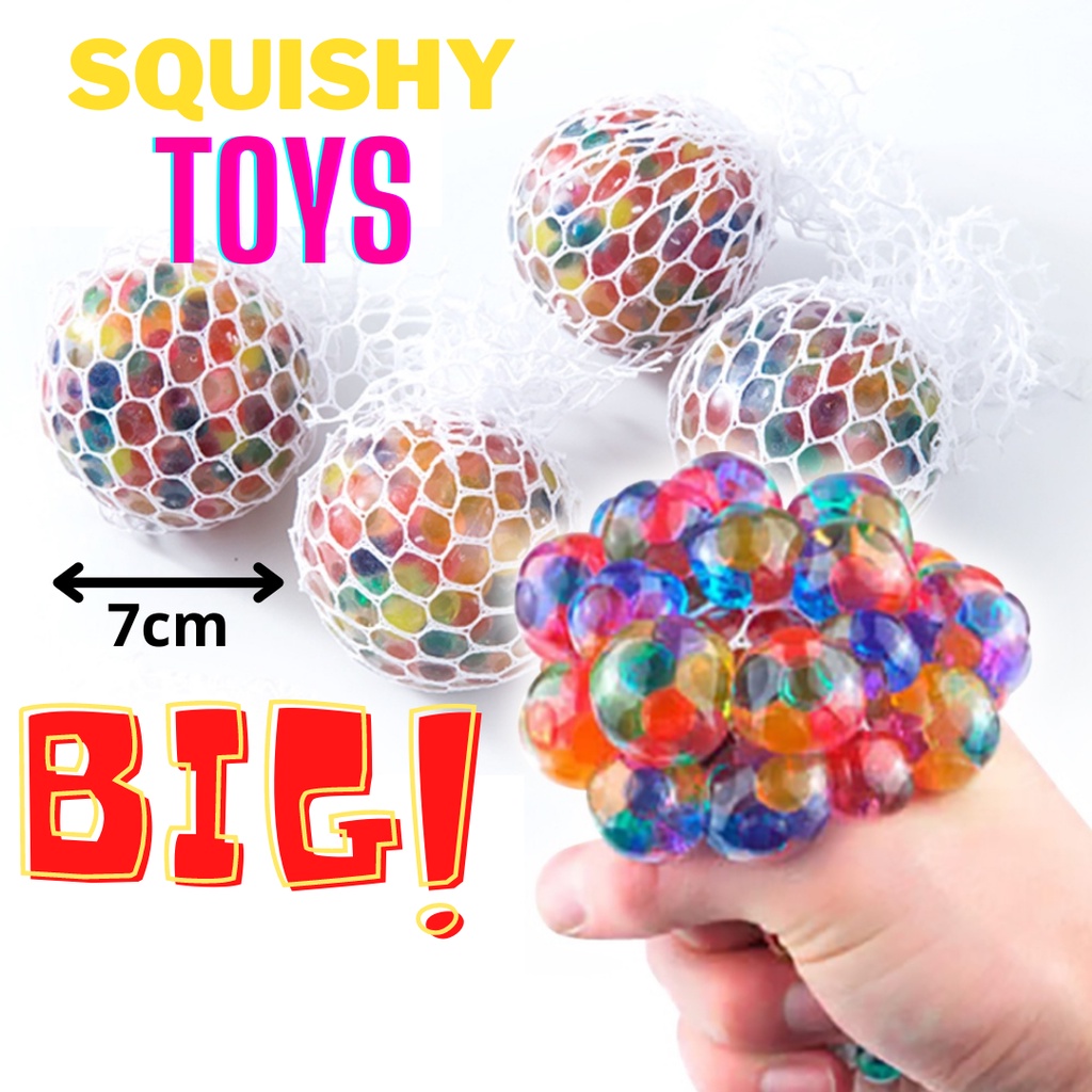BIG! 7cm Diameter Baby Stress Relief Squishy Colorful Stress Ball ...