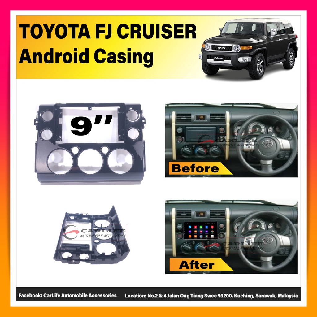 Toyota FJ Cruiser 9" Android Player Casing (BLACK) | Shopee Malaysia