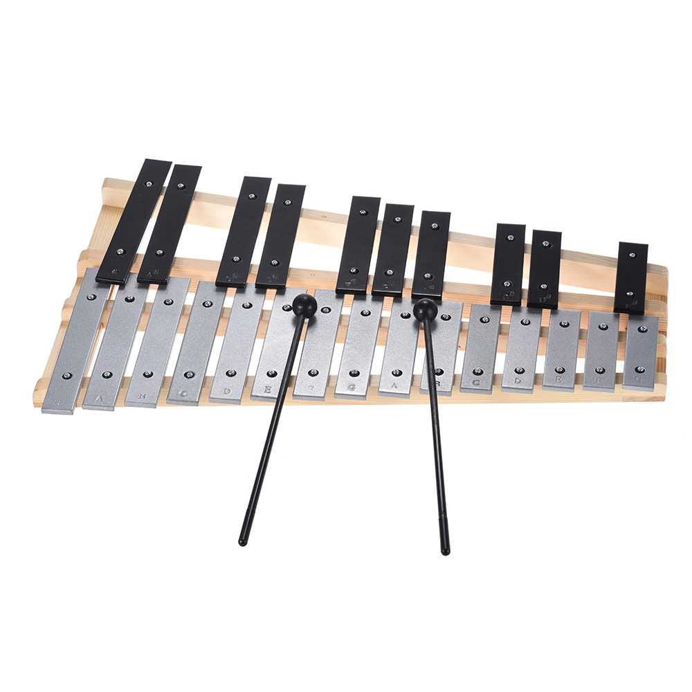 25 Note Glockenspiel Xylophone Educational Musical Instrument ...