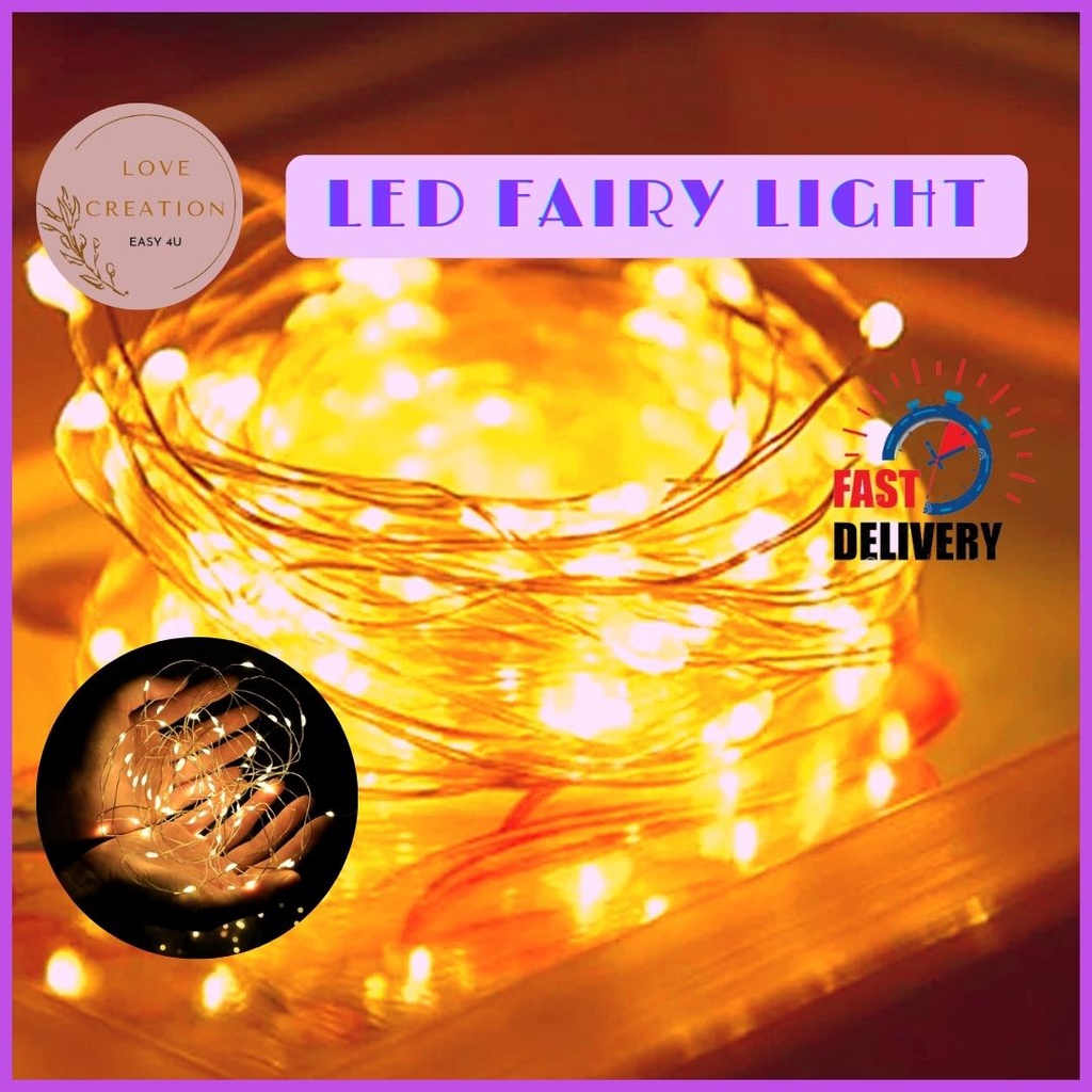 🔥Ready Stock🔥LED Light 1M Decorative Fairy Light Warm White Lampu LED ...