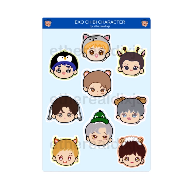 Exo Chibi Character Sticker | Shopee Malaysia