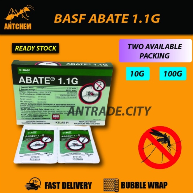 BASF Abate 1.1G (10G & 100G) Aedes Mosquito Larvae Killer | Shopee Malaysia