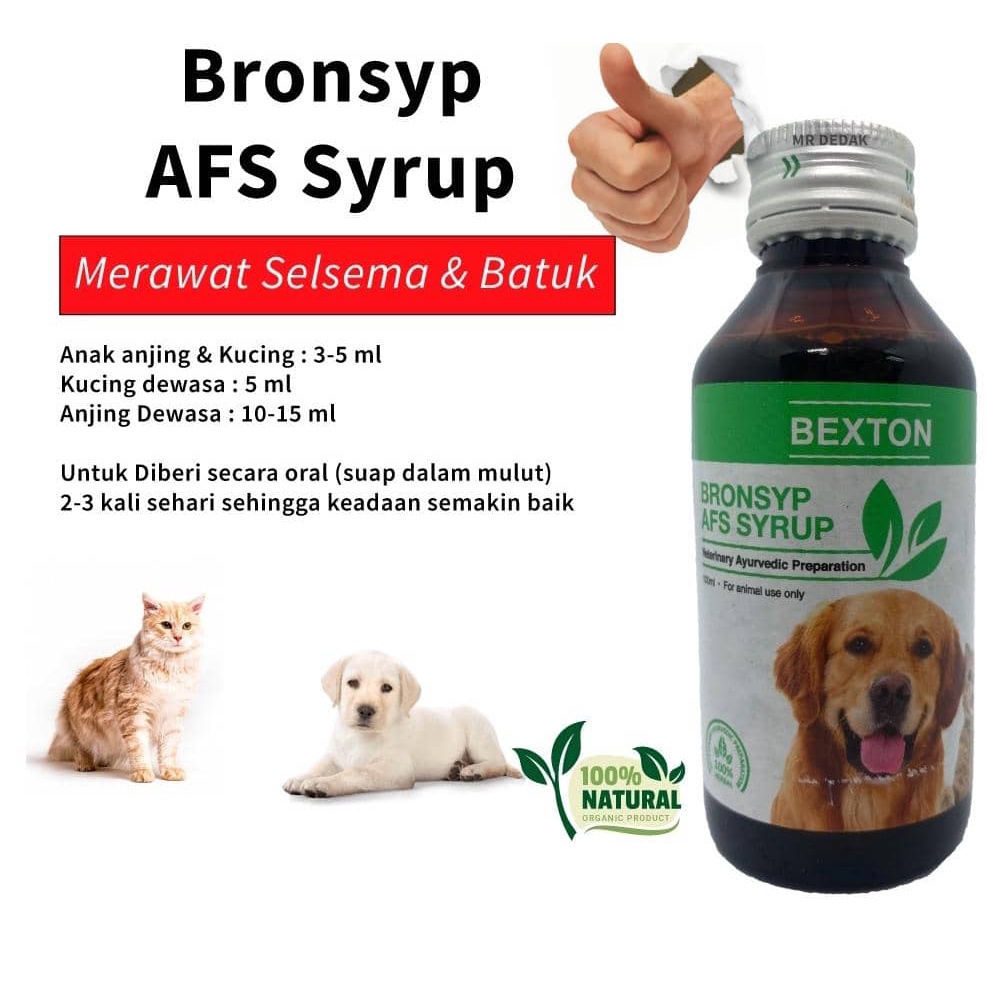 BEXTON Bronsyp AFS SYRUP Ubat Batuk & Selsama Kucing dan Anjing / Cough ...