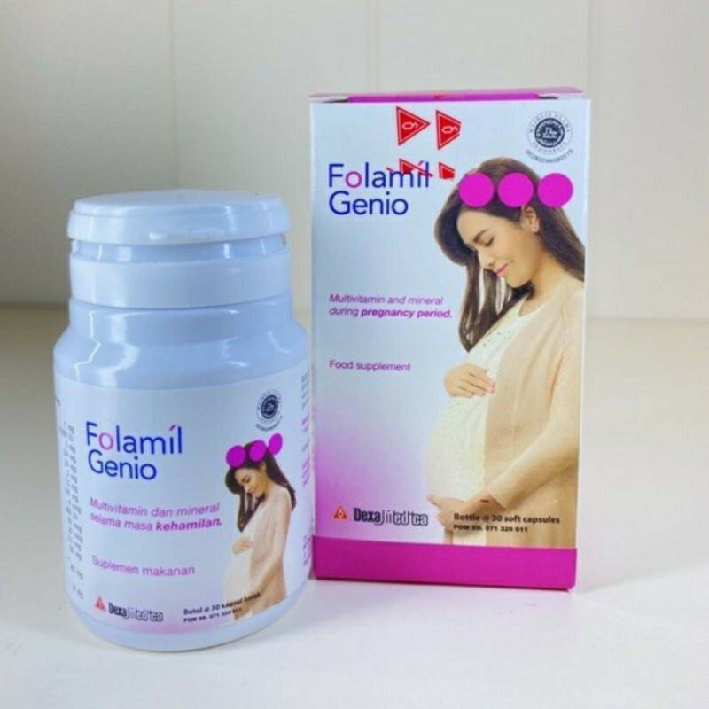 Genio Folamil 30 Capsules/Pregnancy Supplements/Pregnancy Mothers/DHA ...