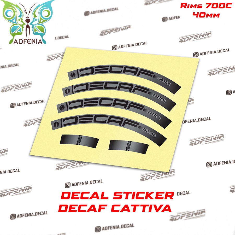 Decal Sticker Rims Java Decaf Cattiva 700c Rims 4cm Road Bike Fixie ...