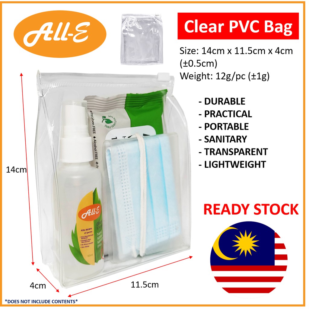 [READY STOCK] Clear Multipurpose Cosmetic PVC Ziplock Bag Transparent ...