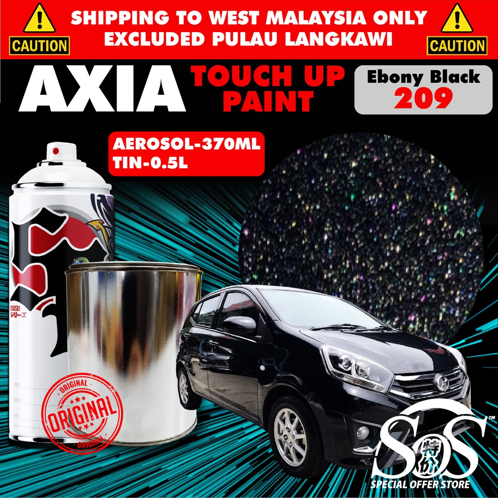 PERODUA AXIA 🔥 Original Touch Up Paint Aerosol Spray Paint DIY Cat ...