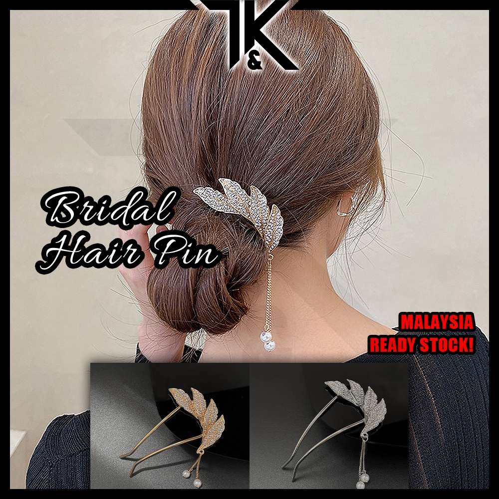 [LOCAL] Antiquity U-Shaped Bridal Hair Pin with Pearl Tassels Hanfu ...