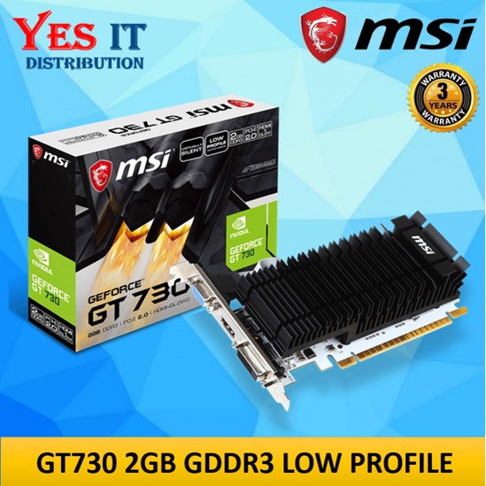 MSI NVIDIA GeForce GT730 2GB GDDR3 Low Profile Graphics Card ( N730K-2GD3H/LP ) | Shopee Malaysia