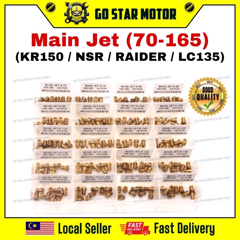 KAWASAKI KR KR150 NSR YAMAHA LC LC135 V2 135LC RAIDER MAIN JET MAINJET ...