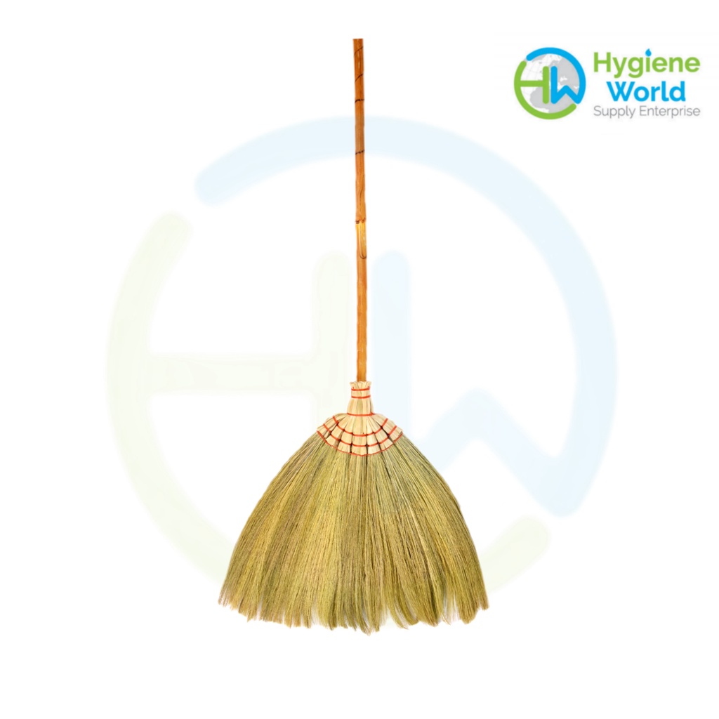Jeremy Paddy Broom with Bamboo handle / Penyapu Jerami Tangkai Buluh ...