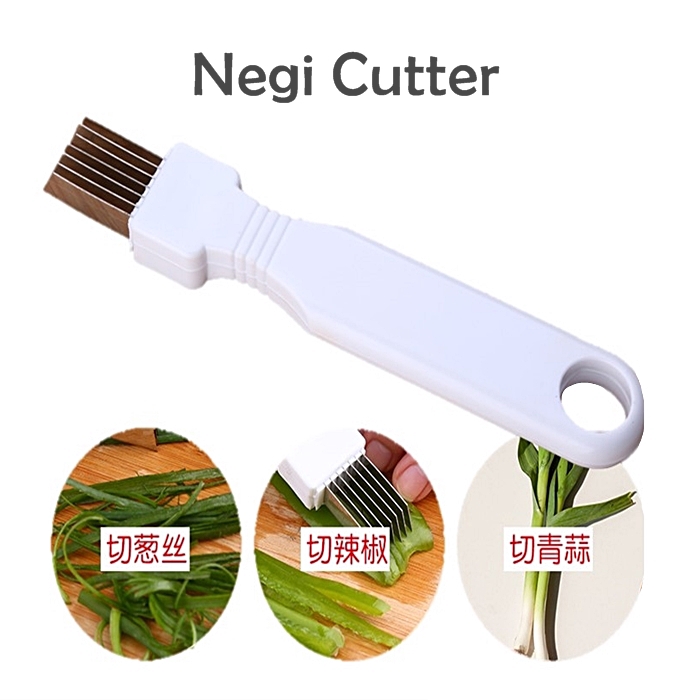 💥READY STOCK💥 Stainless Steel Onion Negi Scallion Slice Cutter Kitchen ...