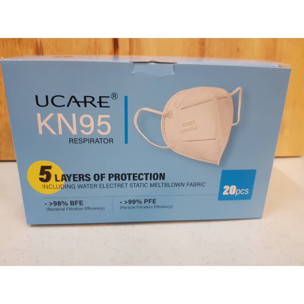 UCARE MASK 5 Ply ADULT KN95 Respirator - Made In Malaysia 20pcs ...