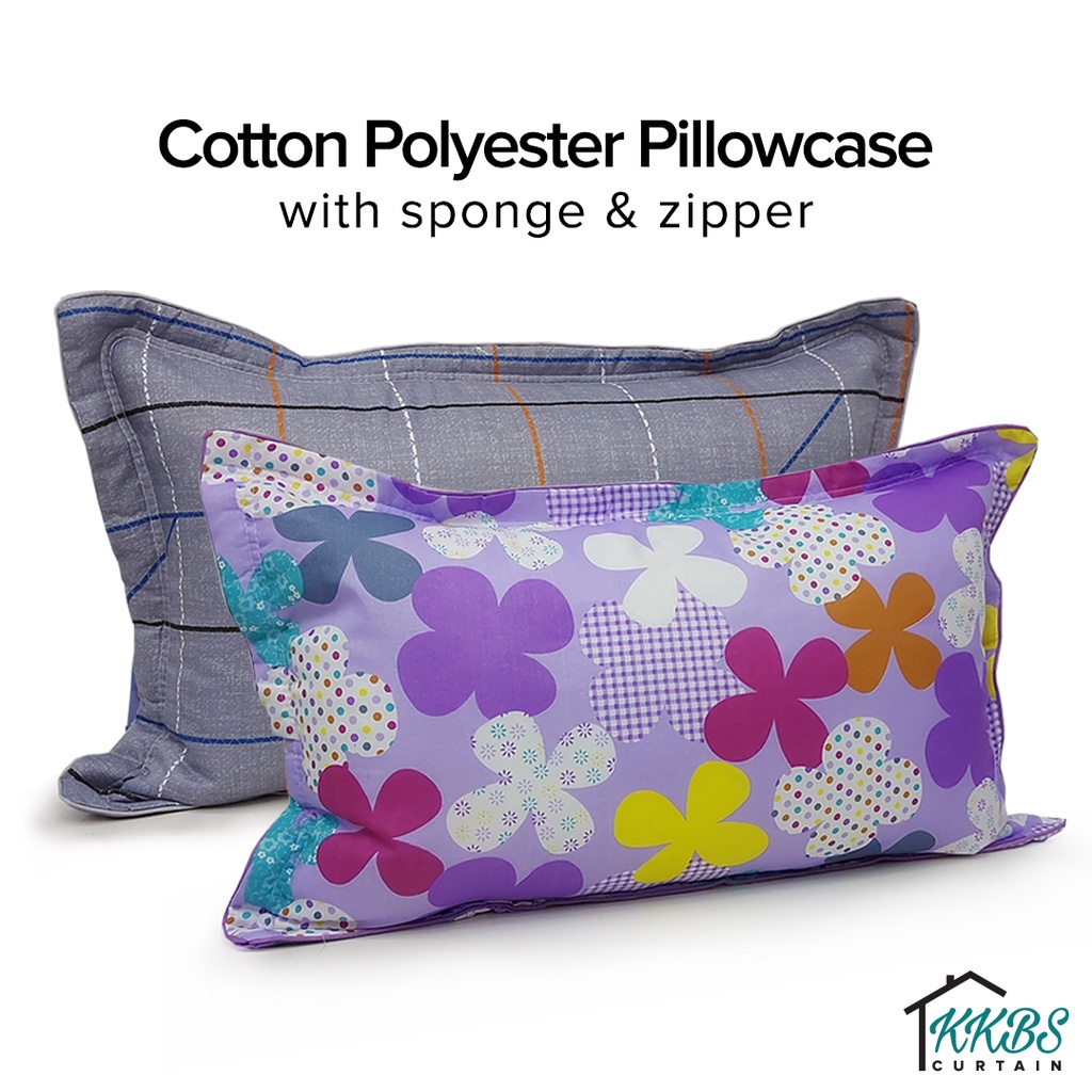 Sarung Bantal Cotton Berspan & Berzip (Cotton Pillow Cases With Sponge ...
