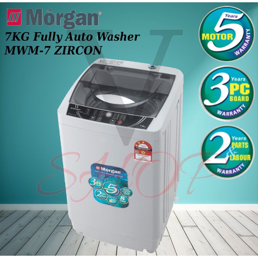 MORGAN 7KG || 8KG || 10KG FULLY AUTO WASHING MACHINE MWM-TANZANITE 7TL ...