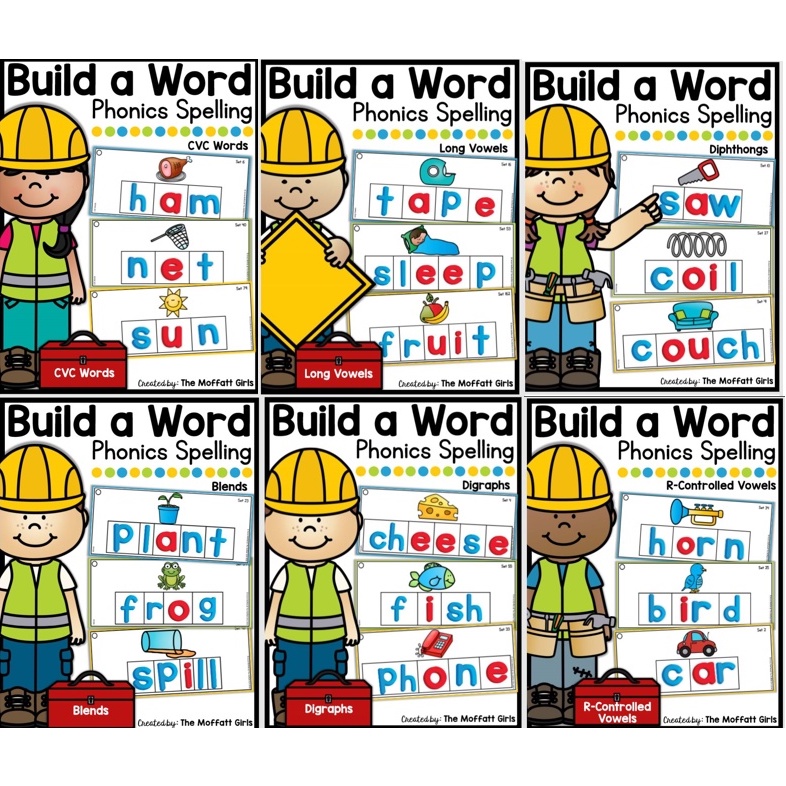 BUILD A WORD PHONICS SPELLING BUNDLE | Shopee Malaysia