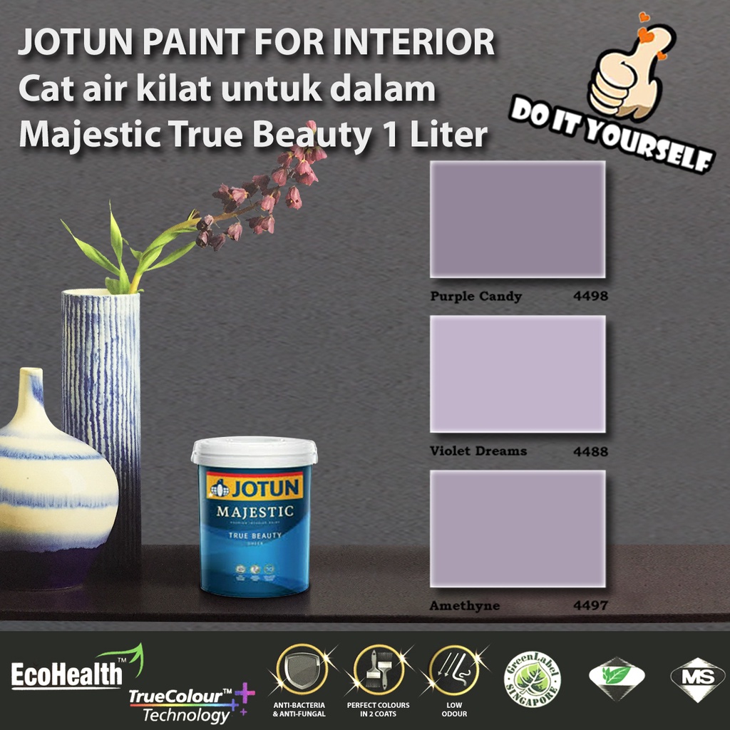 Jotun Majestic True Beauty Collection 1 Liter Purple Candy 4498 ...
