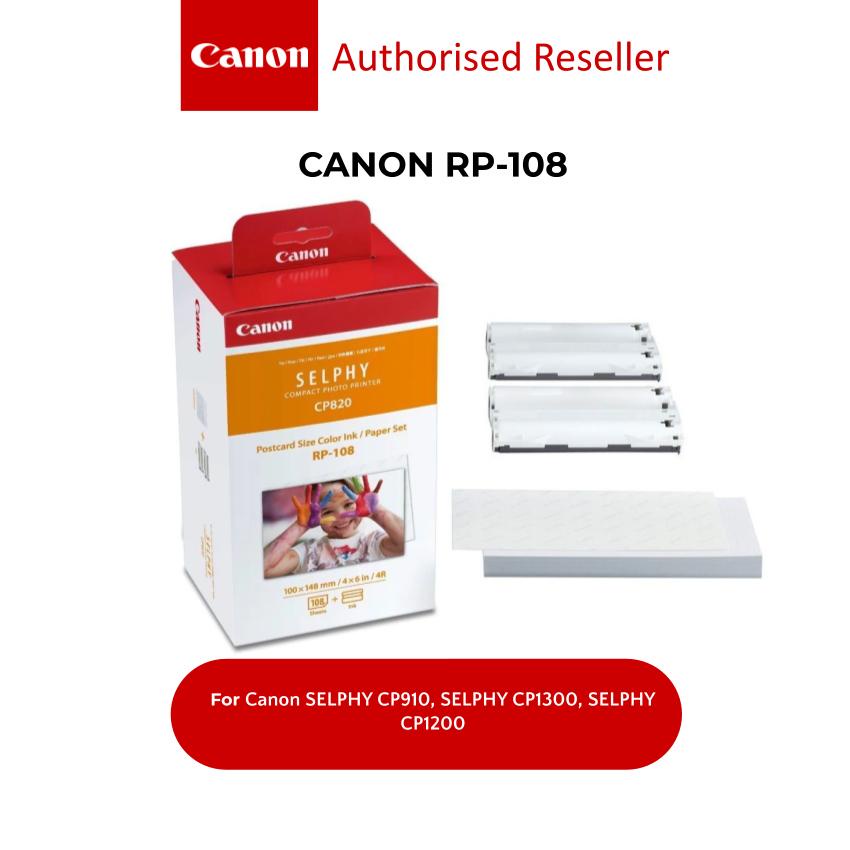 Canon Selphy Color Ink Paper Set RP-108 108 Sheets For Selphy CP910 ...