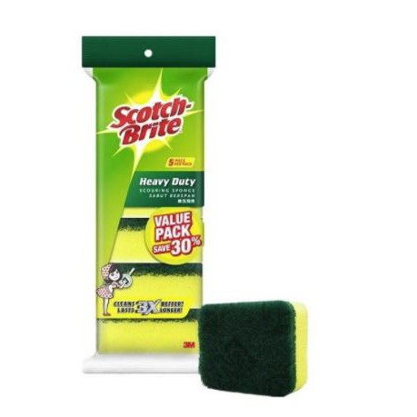 SCOTCH BRITE Heavy Duty Scouring Sponge X 4 PCS | Shopee Malaysia