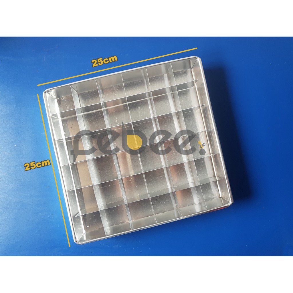 24x24cm Divided Brownies Brownies Bronis Pan (36 Holes / Box) | Shopee ...