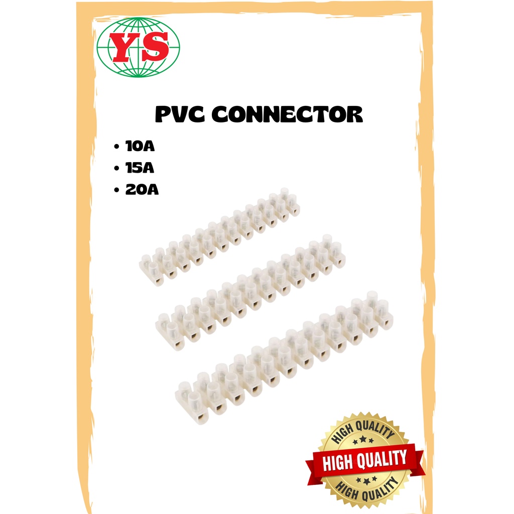 PVC CONNECTOR WIRE CONNECTOR 10A 15A 20A | Shopee Malaysia