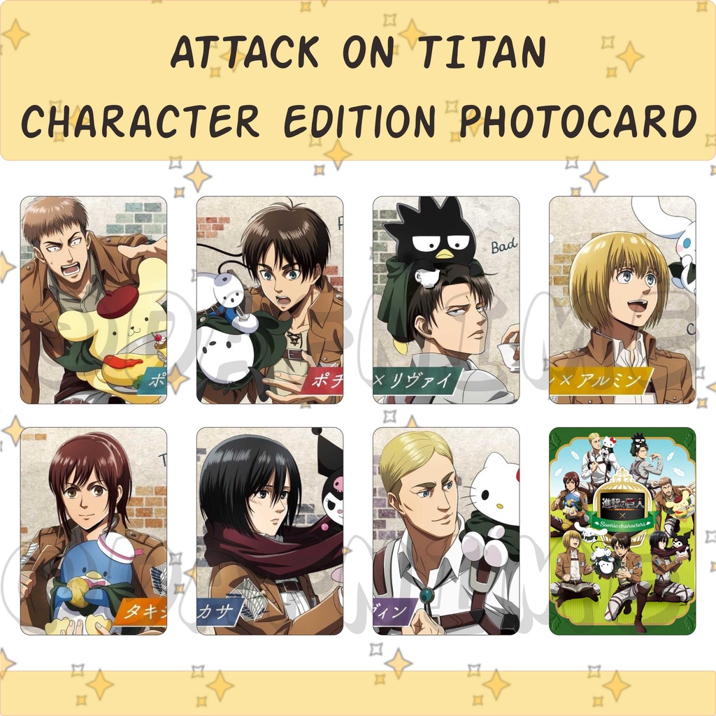 Attack ON TITAN CHARACTER EDITION PHOTOCARD ANIME | Shopee Malaysia