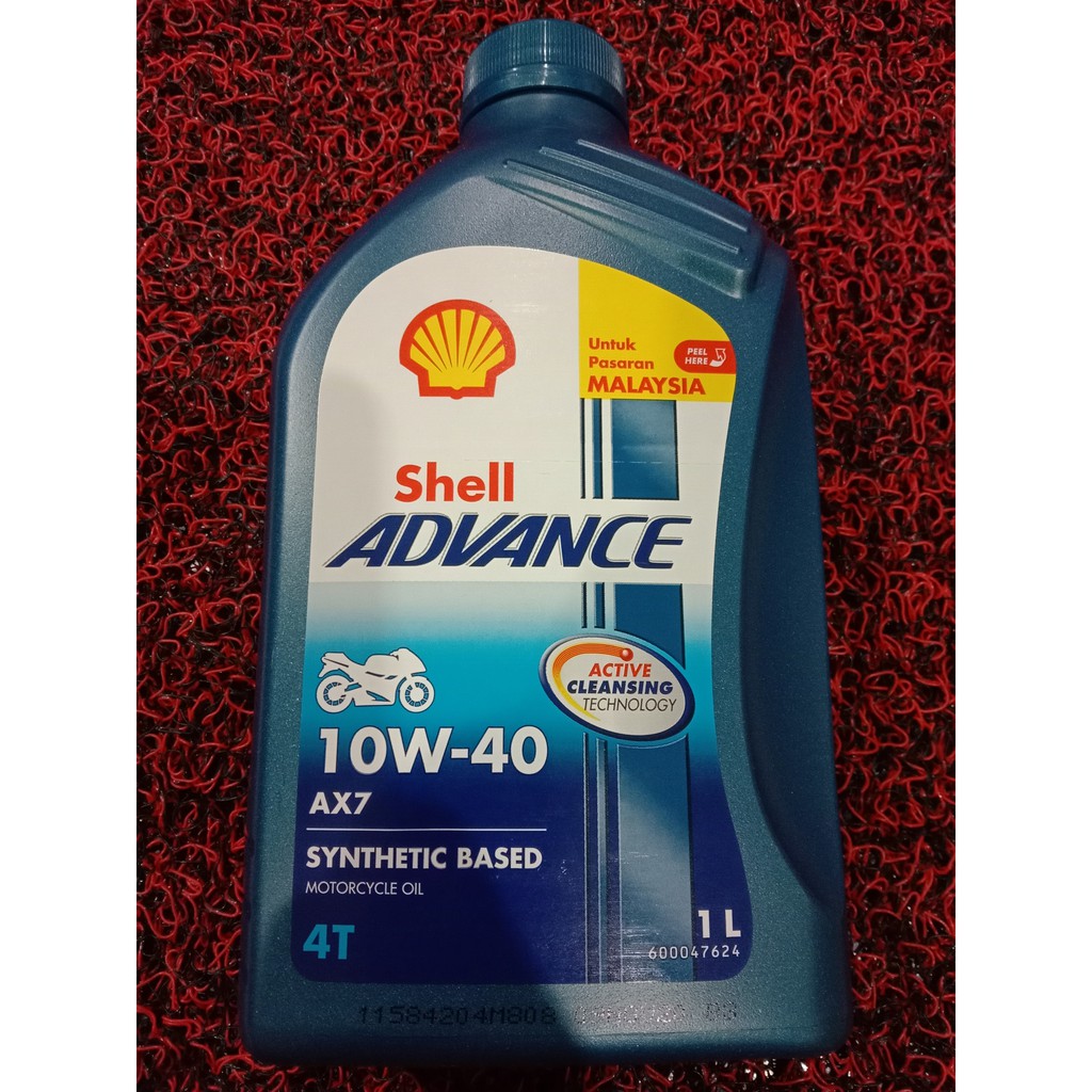 SHELL AX7 10W-40 4T 1 LITER 100% GENIUNE 4T ORIGINAL MADE IN MALAYSIA ...